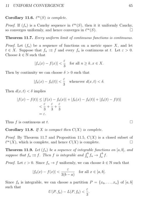 Solved 9. Prove that if (n) is a uniformly convergent | Chegg.com