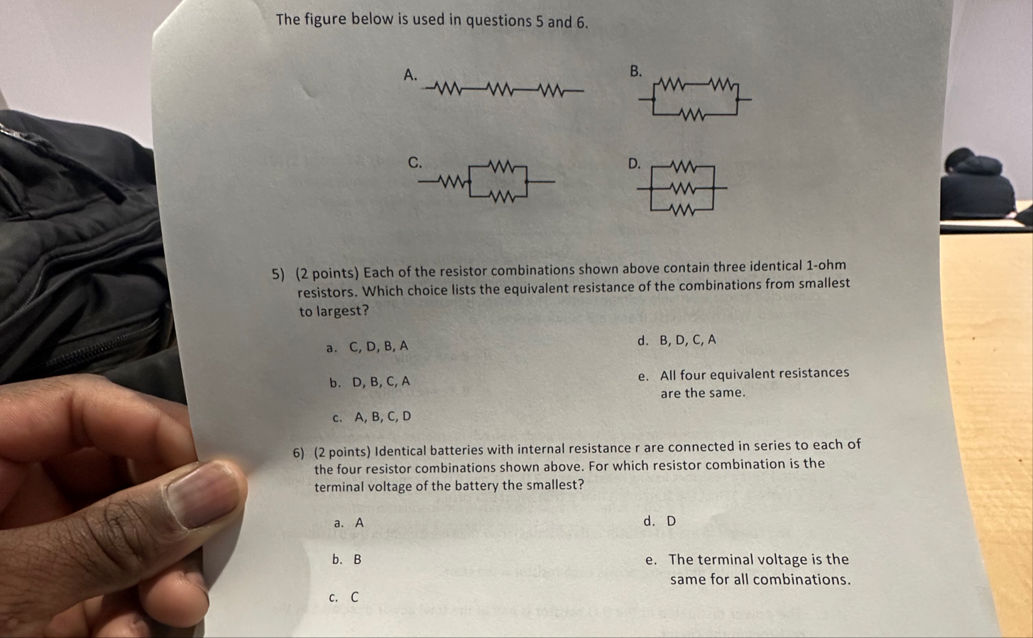 [Solved]: The figure below is used in questions 5 and 6