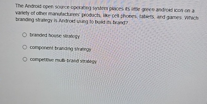 Solved The Android open source operating system places its | Chegg.com