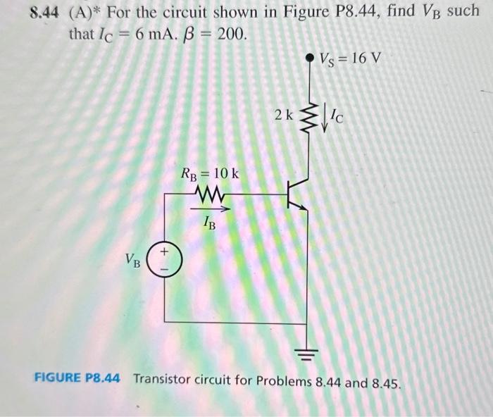 Solved 8.44 (A)* For the circuit shown in Figure P8.44, find | Chegg.com