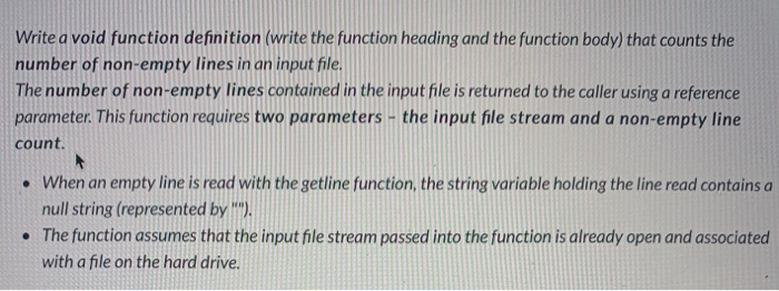 Write a void function definition (write the function | Chegg.com Write a void function definition (write the function | Chegg.com