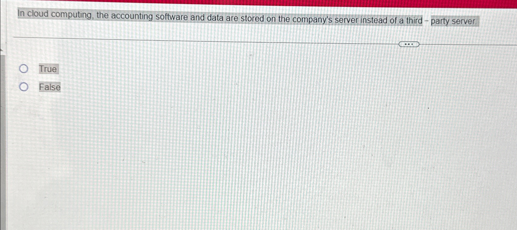 Solved In cloud computing, the accounting software and data | Chegg.com