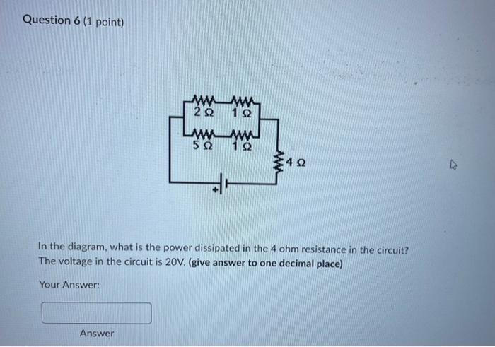 Solved Question 6 (1 point) In the diagram, what is the | Chegg.com
