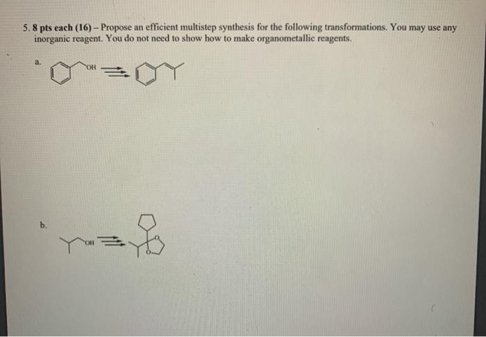 Solved 5.8 pts each (16) - Propose an efficient multistep | Chegg.com