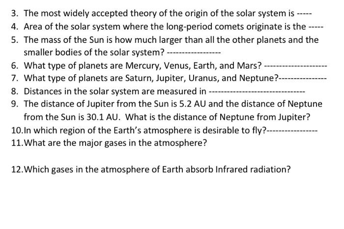 Solved 3. The most widely accepted theory of the origin of | Chegg.com