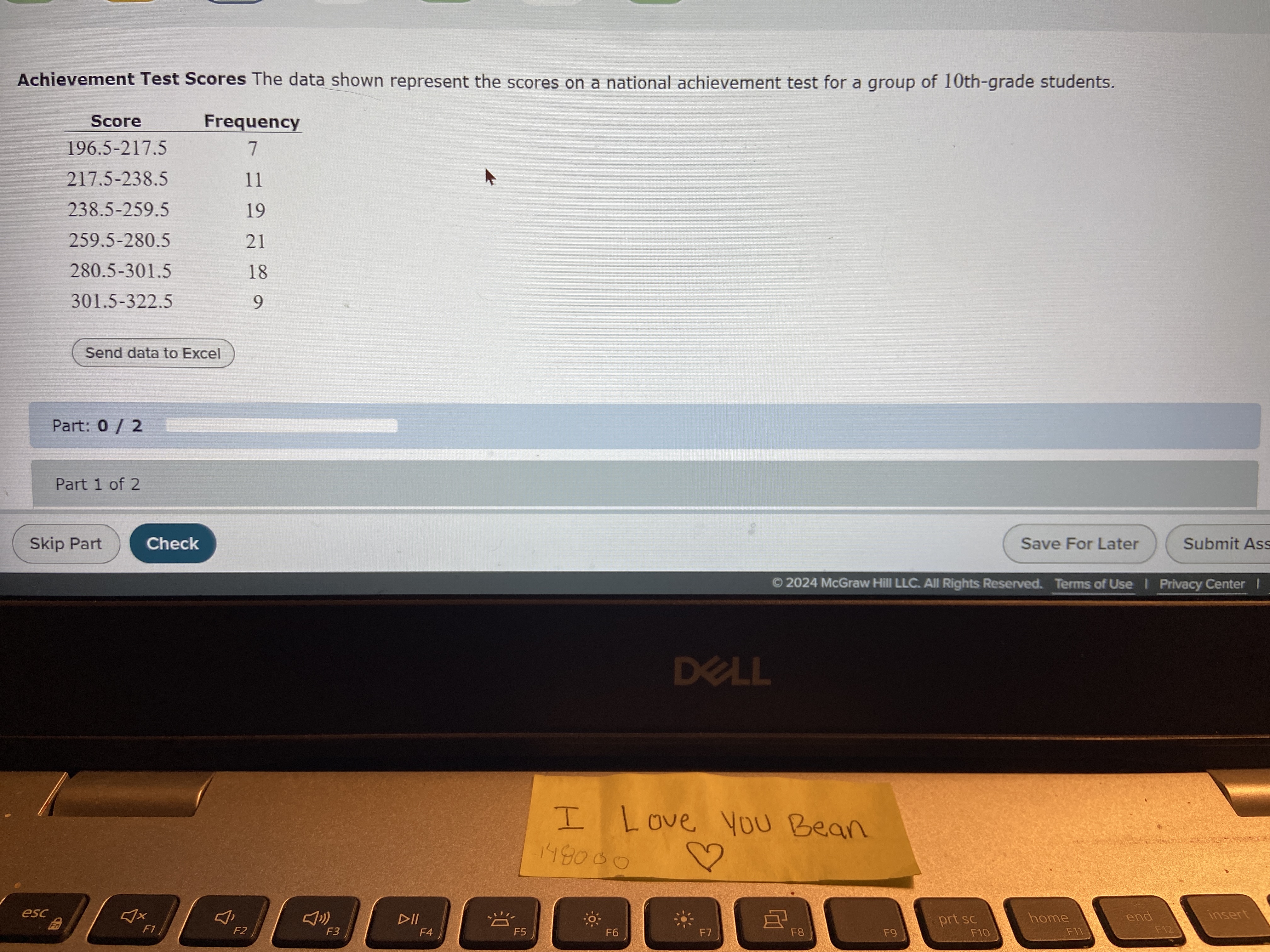 Achievement Test Scores The data shown represent the | Chegg.com