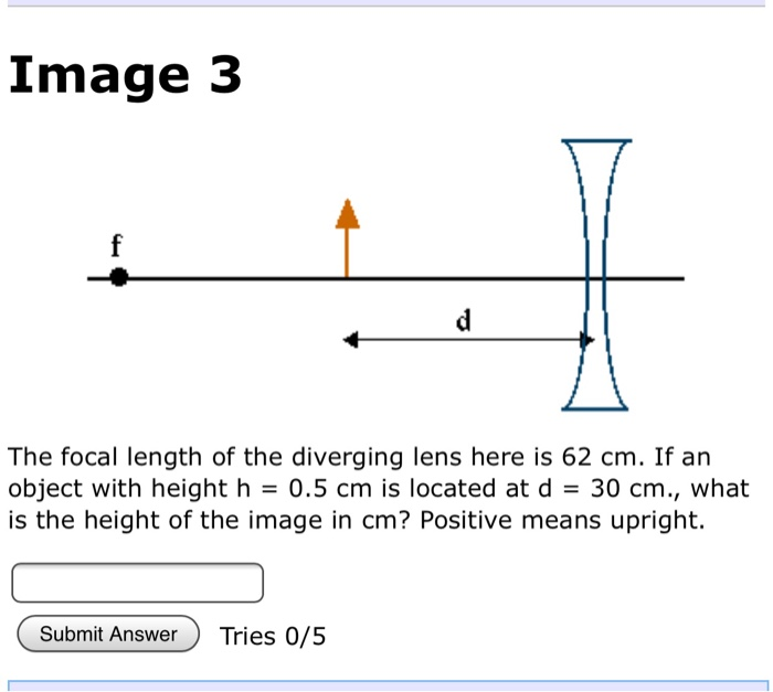 Solved Image The focal length of the converging lens below | Chegg.com
