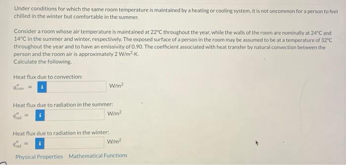 Solved Under conditions for which the same room temperature | Chegg.com