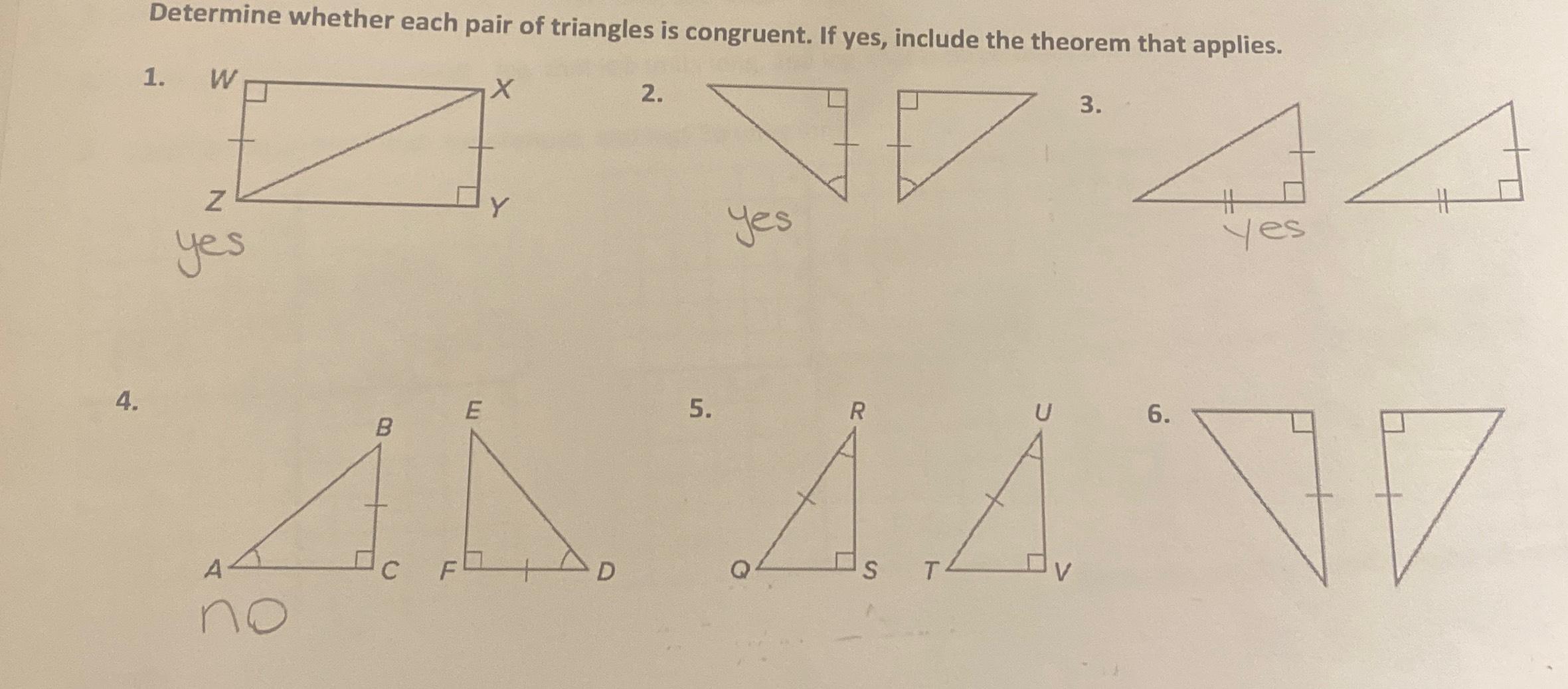 Solved Determine whether each pair of triangles is | Chegg.com