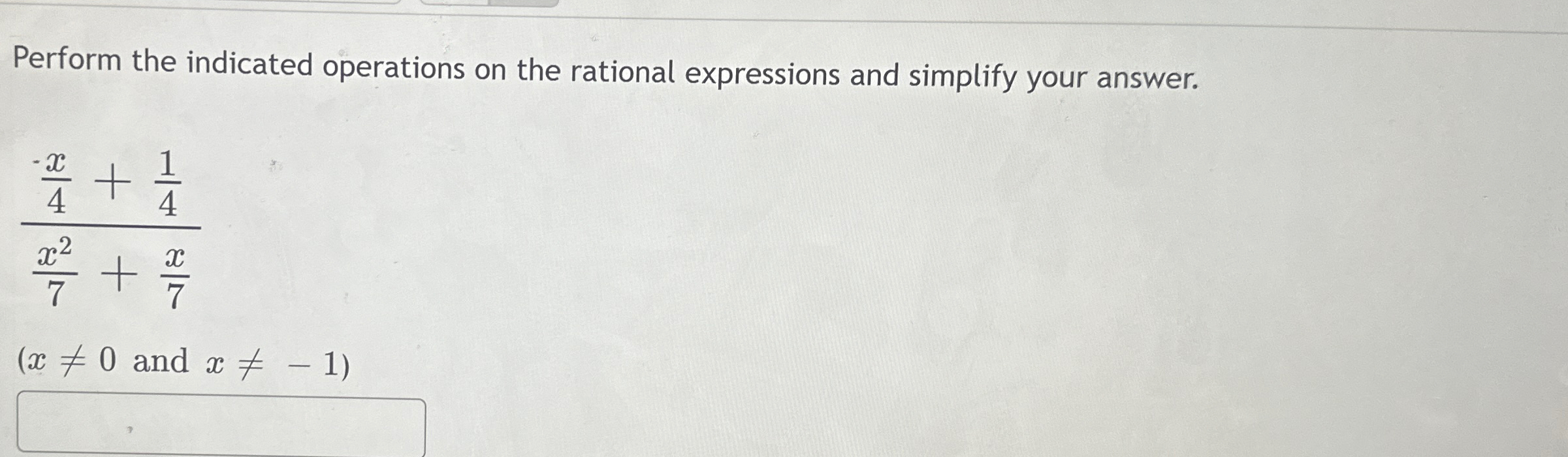 Solved Perform the indicated operations on the rational | Chegg.com