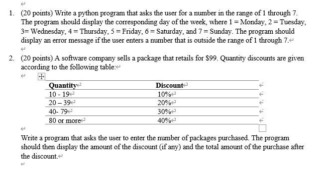 Solved 1 20 Points Write A Python Program That Asks The