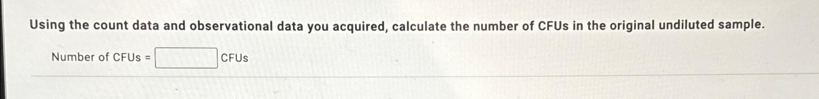 Solved Using the count data and observational data you | Chegg.com