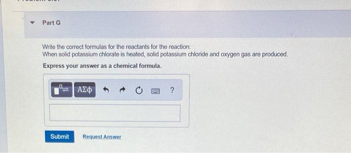 Solved Write the correct formulas for the reactants for the | Chegg.com