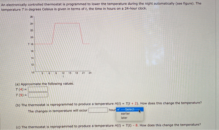 Solved An electronically controlled thermostat is programmed | Chegg.com