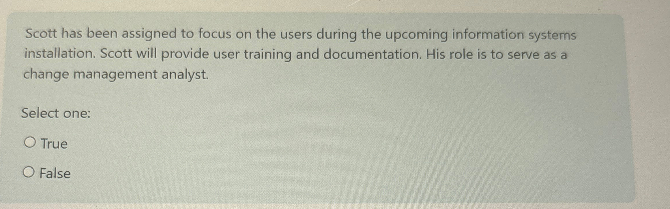Solved Scott has been assigned to focus on the users during | Chegg.com