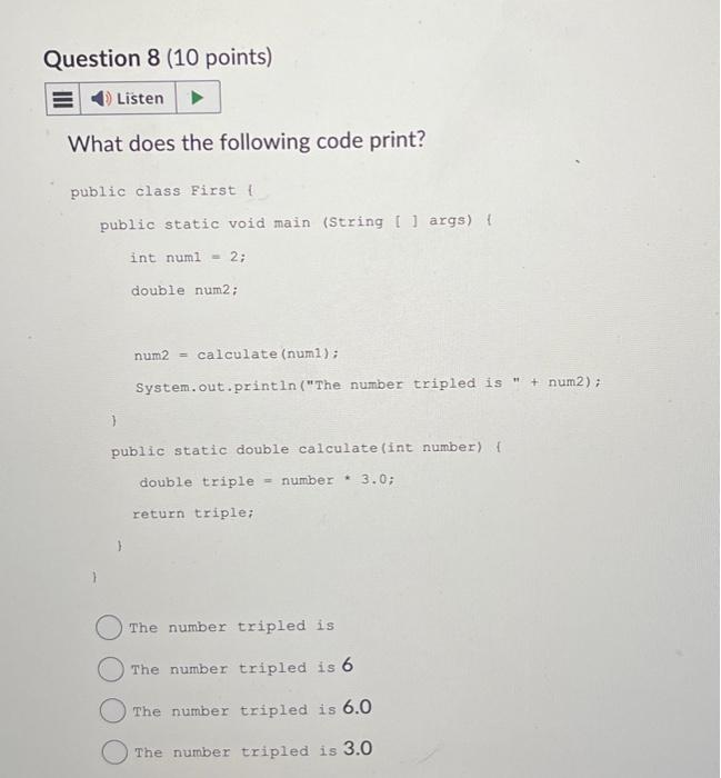 Solved Which of the following is a correct call to a method | Chegg.com