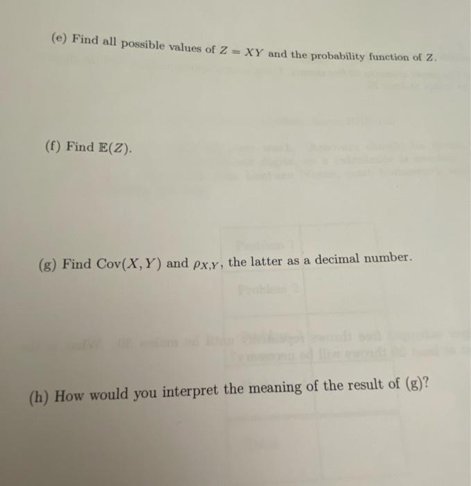 Solved Problem 3 (40 points) Two discrete random variables X | Chegg.com