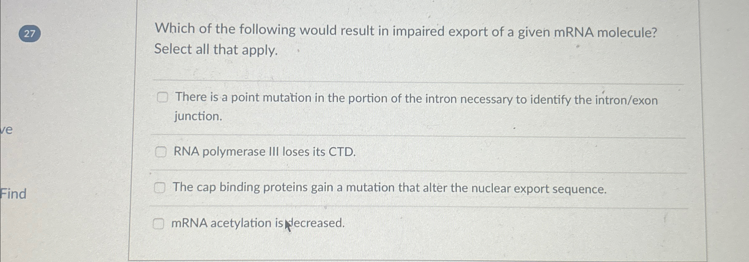 Solved 27Which of the following would result in impaired | Chegg.com