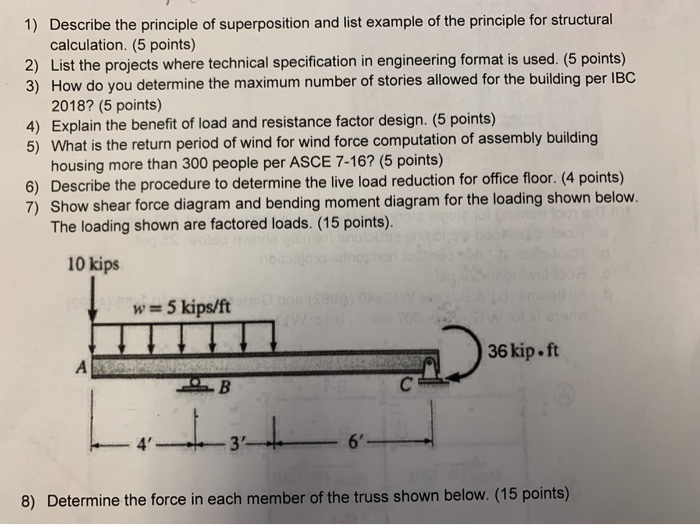 1) Describe the principle of superposition and list | Chegg.com