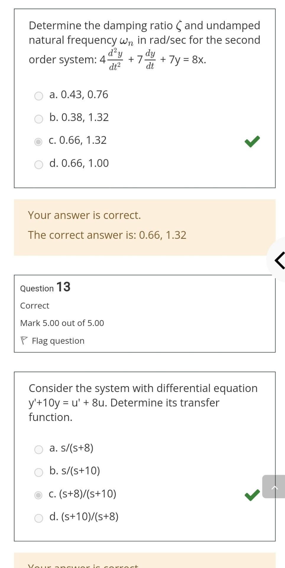 Solved Determine the damping ratio and undamped natural | Chegg.com