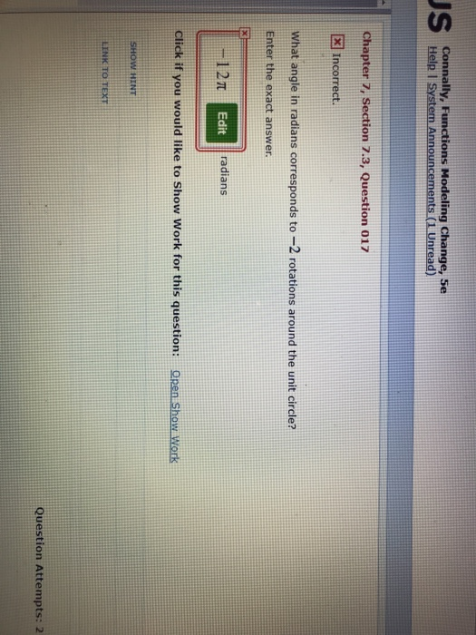 Solved Connally, Functions Modeling Change, 5e Chapter 7, | Chegg.com