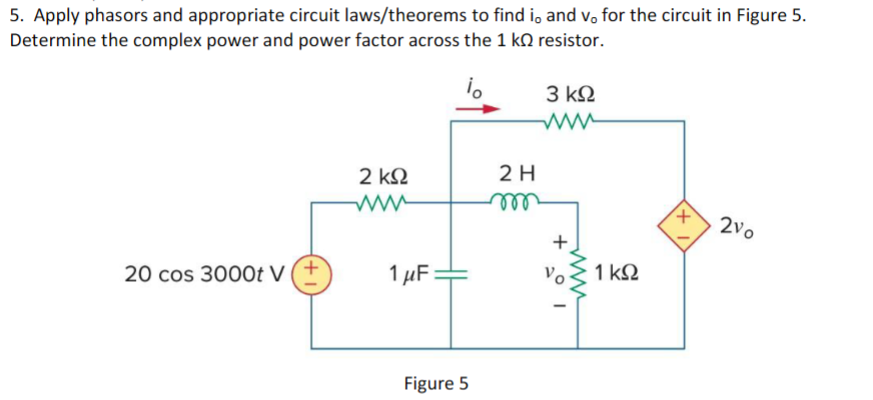Solved Kindly help me with this questionApply phasors and | Chegg.com