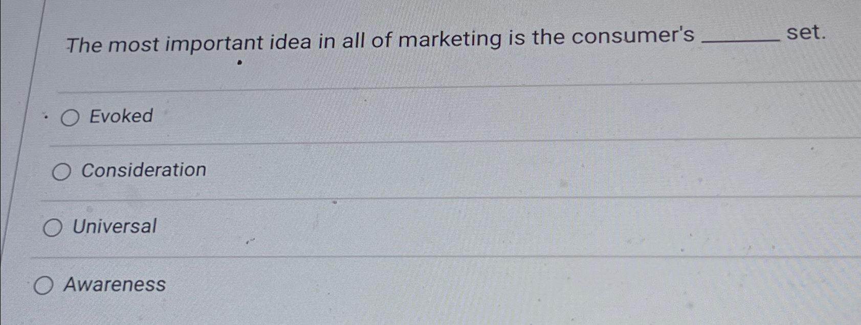 Solved The most important idea in all of marketing is the | Chegg.com
