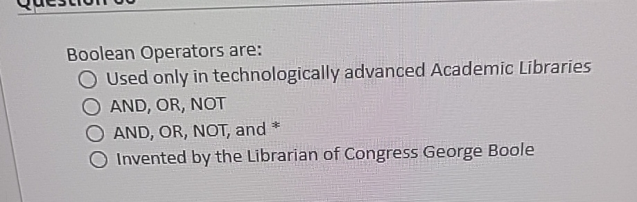 Solved Boolean Operators are:Used only in technologically | Chegg.com