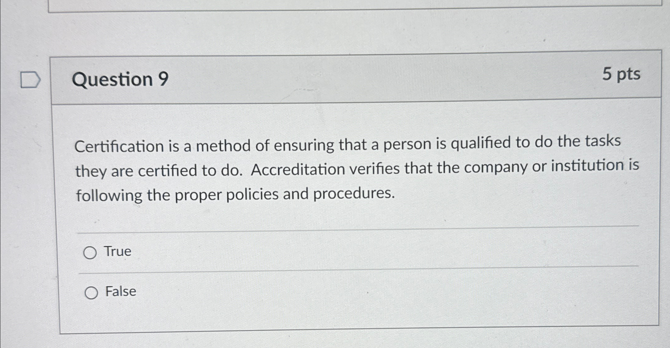 Solved Question 95 ﻿ptsCertification is a method of ensuring | Chegg.com