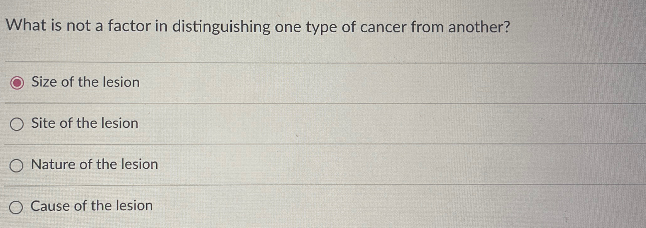 Solved What is not a factor in distinguishing one type of | Chegg.com