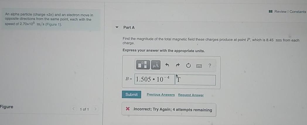 Solved 2 Review Constants An alpha particle (charge +2e) and | Chegg.com