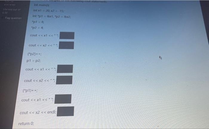 Solved int mainor int ×1=−20×2−−15:′p1=σ; ’pZz = 4: cout | Chegg.com