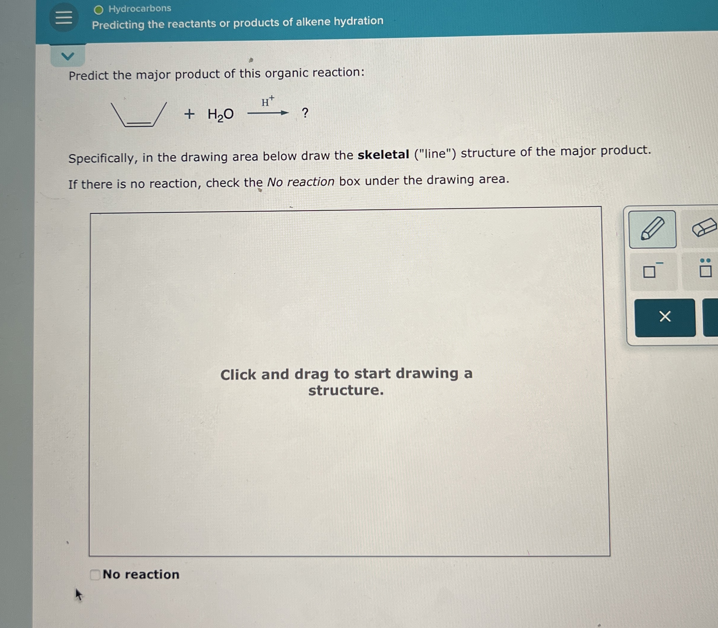 Solved by an EXPERT HydrocarbonsPredicting the reactants or products of | Chegg.com