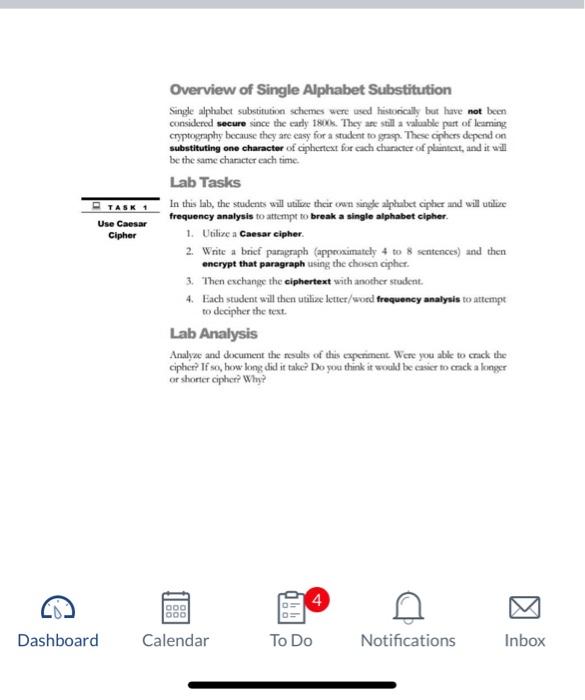 Solved Overview of Single Alphabet Substitution Single | Chegg.com