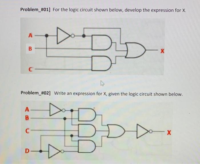 Solved Problem_#01] For the logic circuit shown below, | Chegg.com