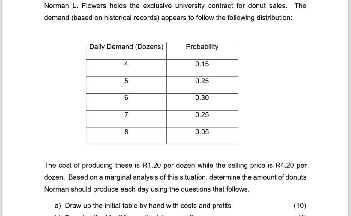 Solved Norman L. ﻿Flowers holds the exclusive university | Chegg.com
