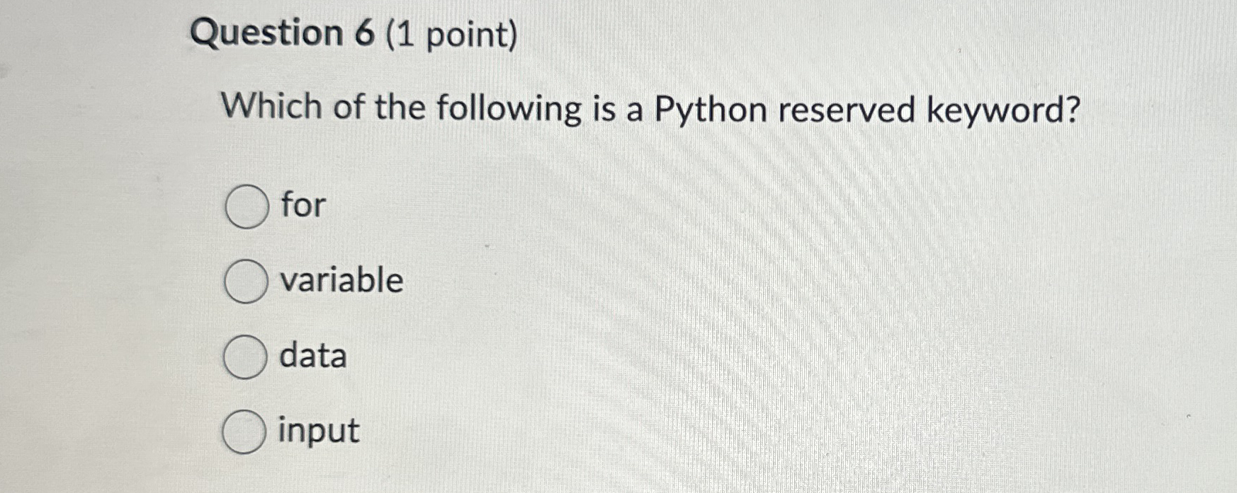 Solved Question 6 (1 ﻿point)Which of the following is a | Chegg.com