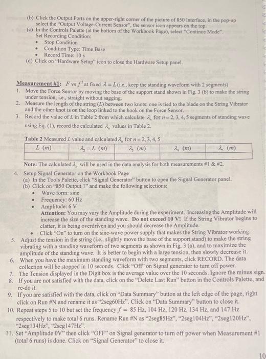 Solved Experiment 12 Vibrating string Purpose Study the | Chegg.com