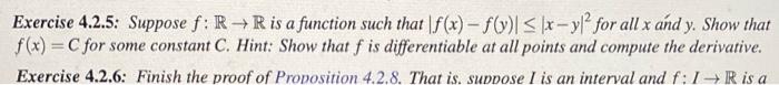 Solved Exercise 4.2.5: Suppose f:R→R is a function such that | Chegg.com
