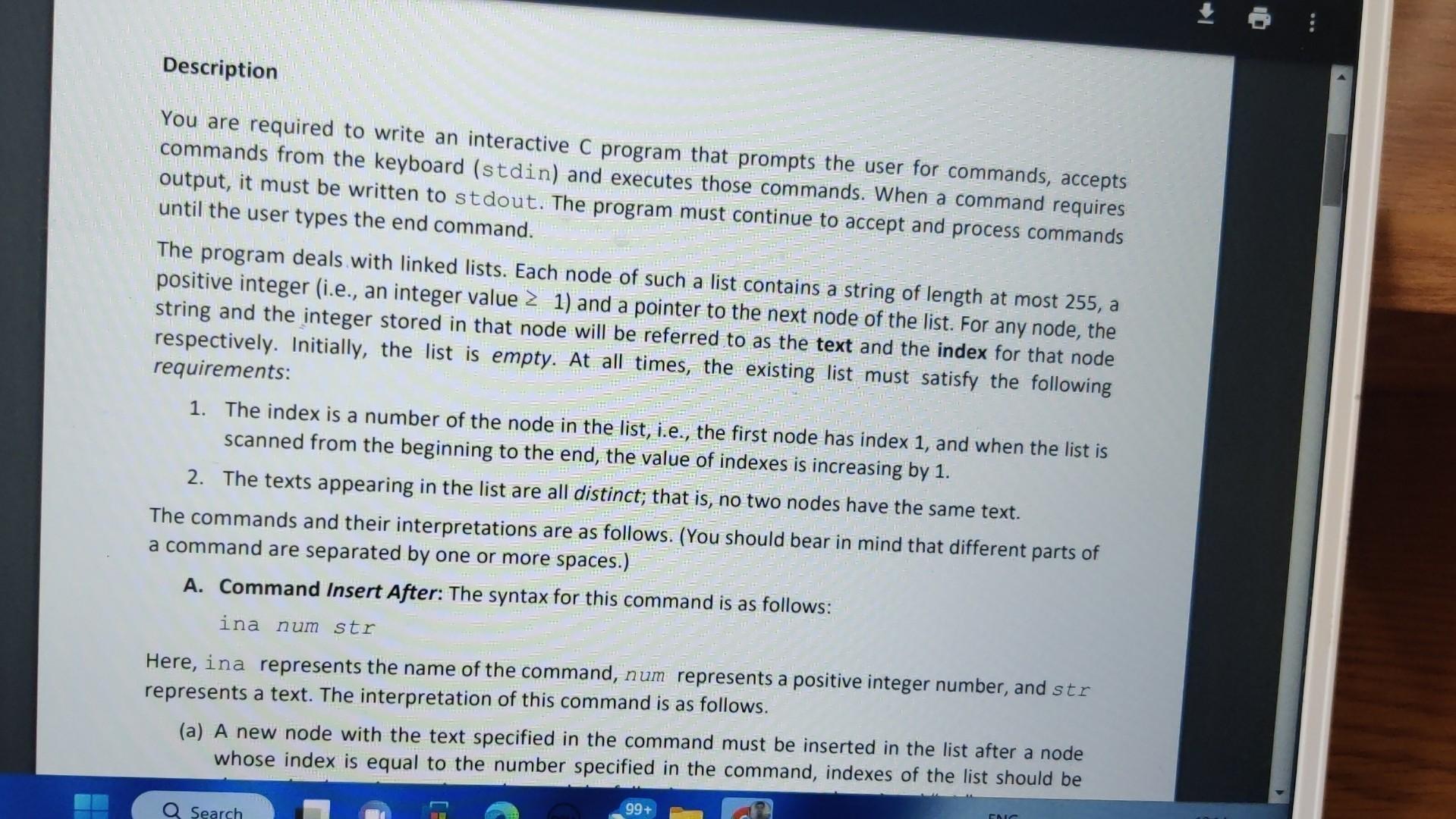 Solved Description You are required to write an interactive | Chegg.com