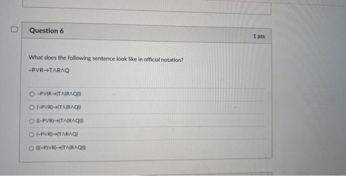 What does the following sentence look like in | Chegg.com