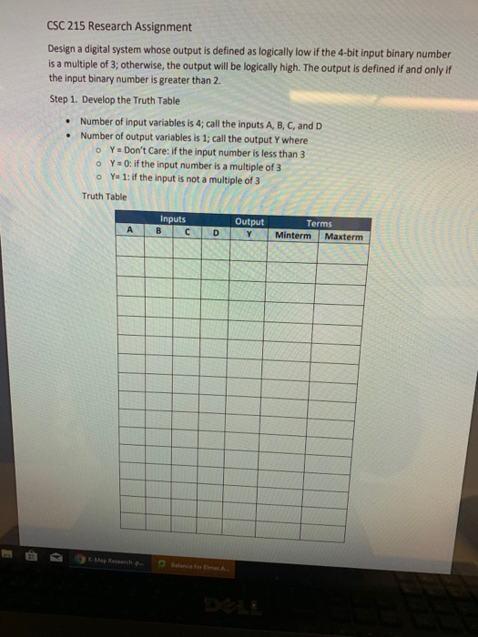 Solved CSC 215 Research Assignment Design a digital system | Chegg.com