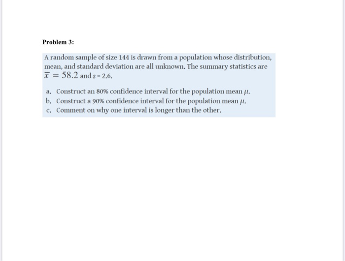 Solved Class Assignment - Chapter 7: Problem 1: A random | Chegg.com
