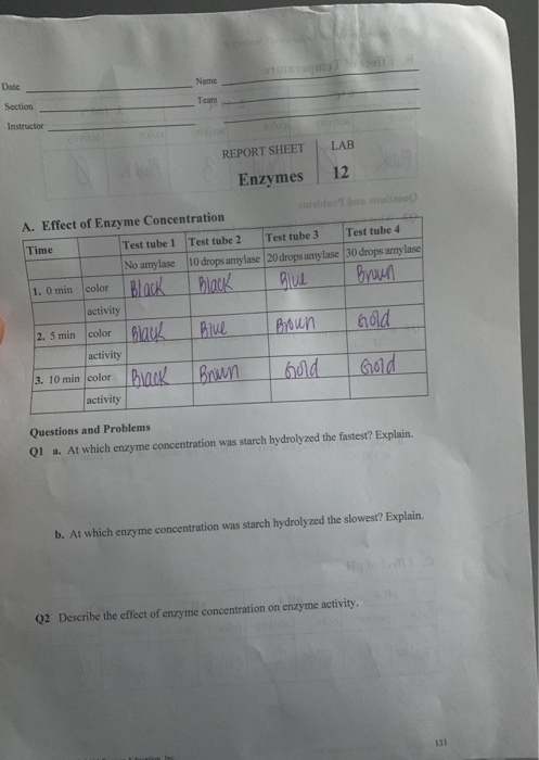 Solved Name Date Section Team Instructor LAB REPORT SHEET 12 | Chegg.com Solved Name Date Section Team Instructor LAB REPORT SHEET 12 | Chegg.com