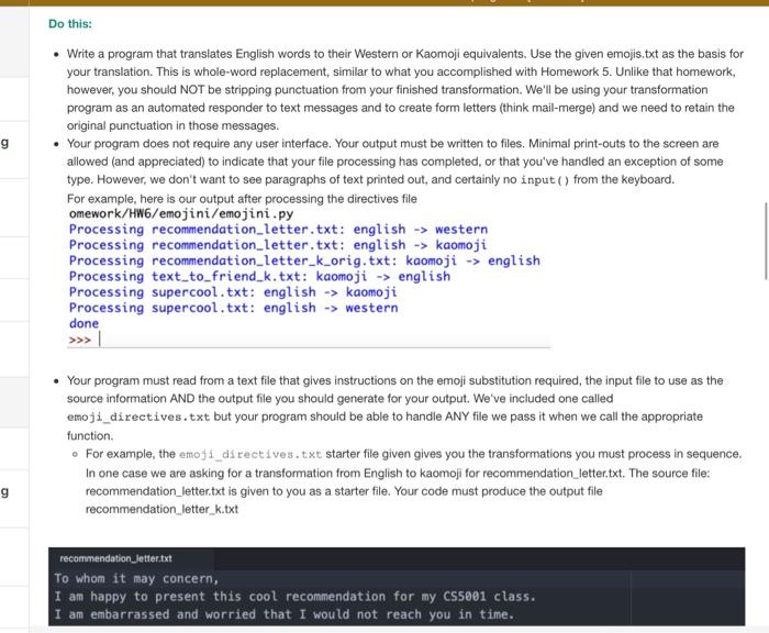 Solved In Python Write A Program That Translates English 4991