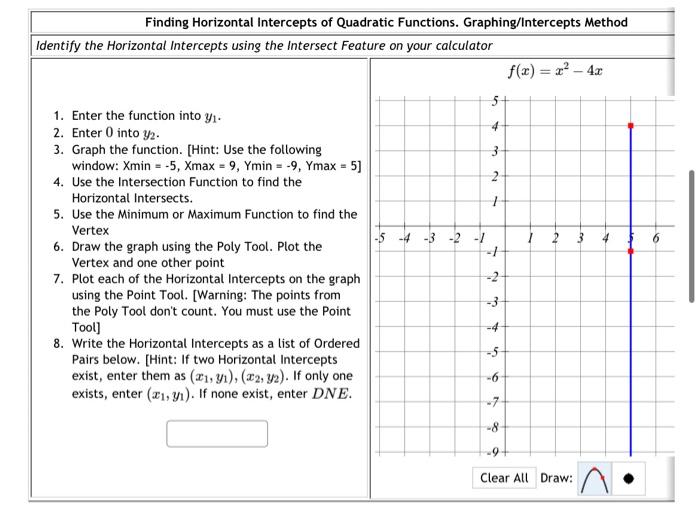 Solved Finding Horizontal Intercepts of Quadratic Functions. | Chegg.com