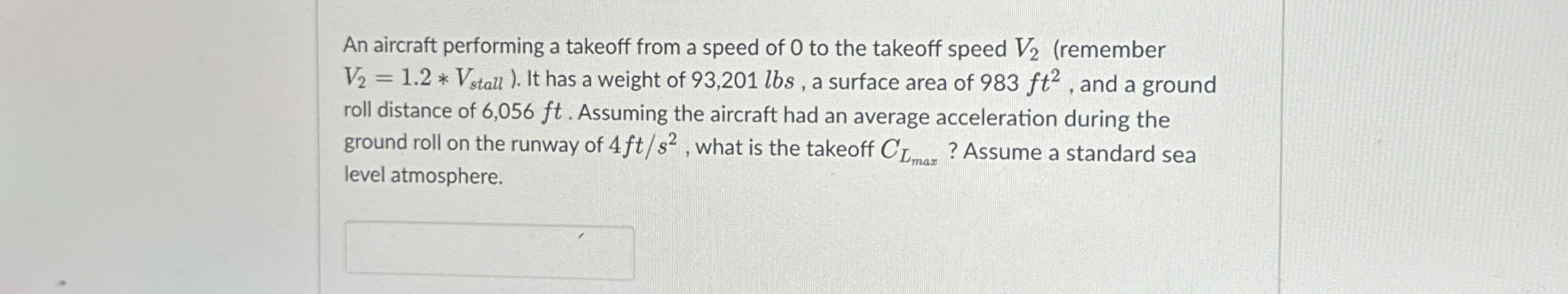 Solved by an EXPERT An aircraft performing a takeoff from a speed of 0 | Chegg.com