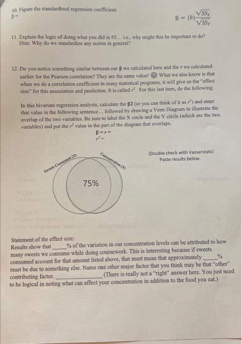 10. Figure the standardized regression coefficient. | Chegg.com