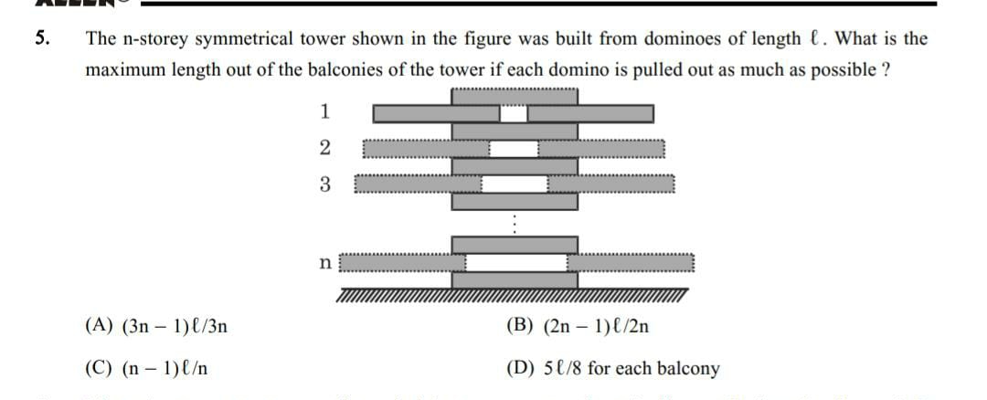 Solved The n -storey symmetrical tower shown in the figure | Chegg.com