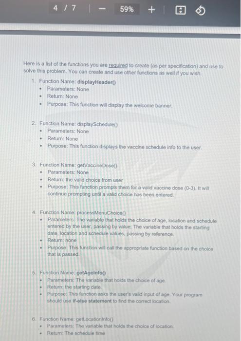 Solved Programming Exercise \#2 - Covid Vaccine Appointment | Chegg.com